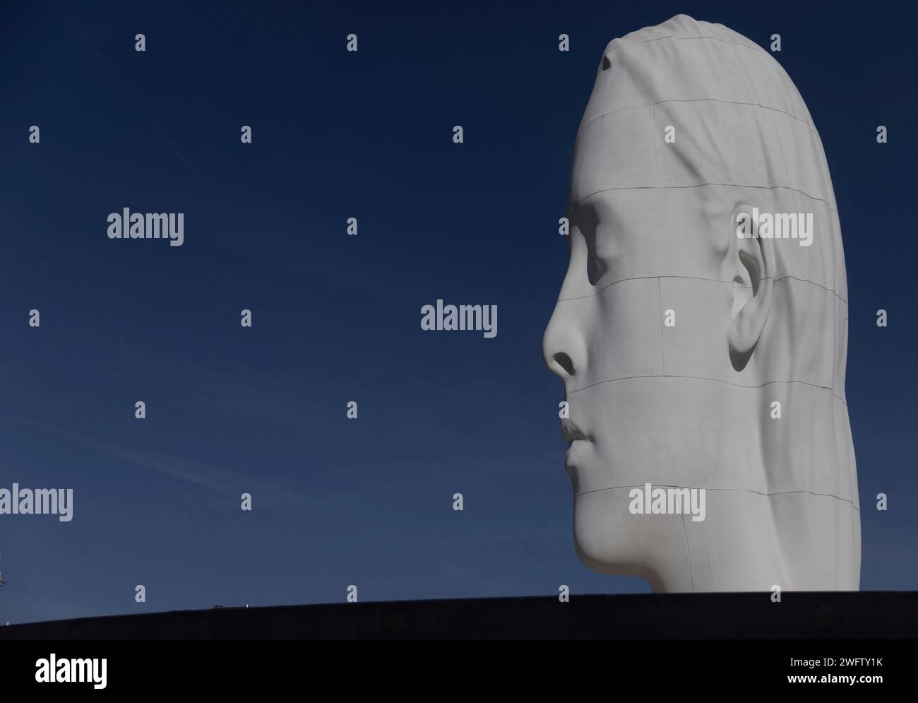 View of the sculpture of 'Julia' in Colón, on February 1, 2024, in ...