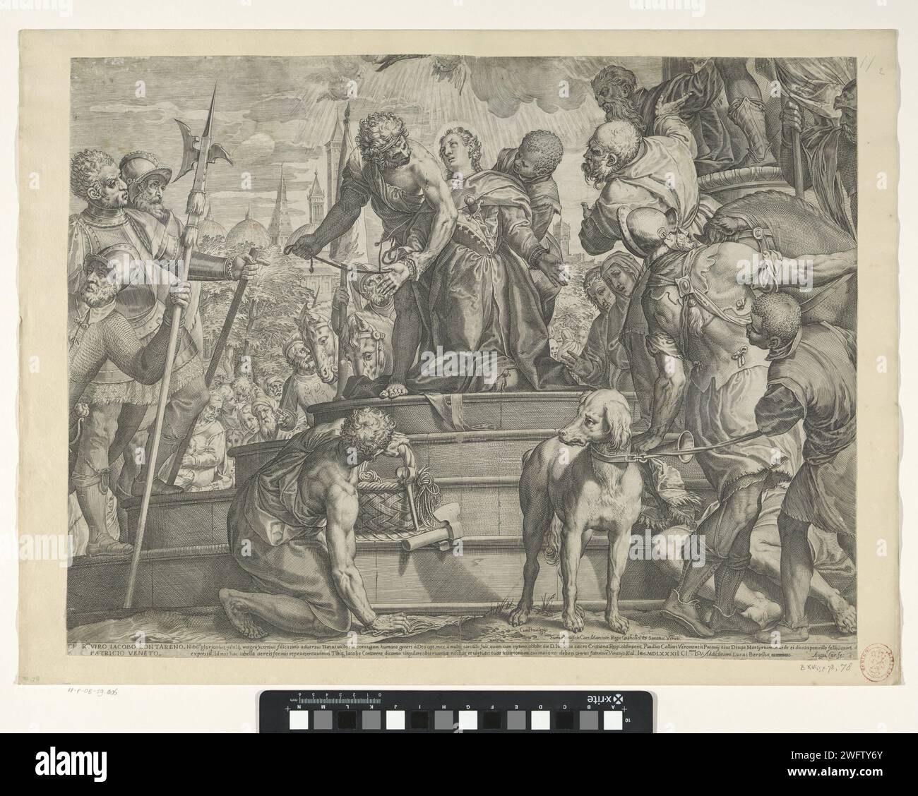 The martyrdom of Saint Justina van Padua (bottom half), Agostino ...