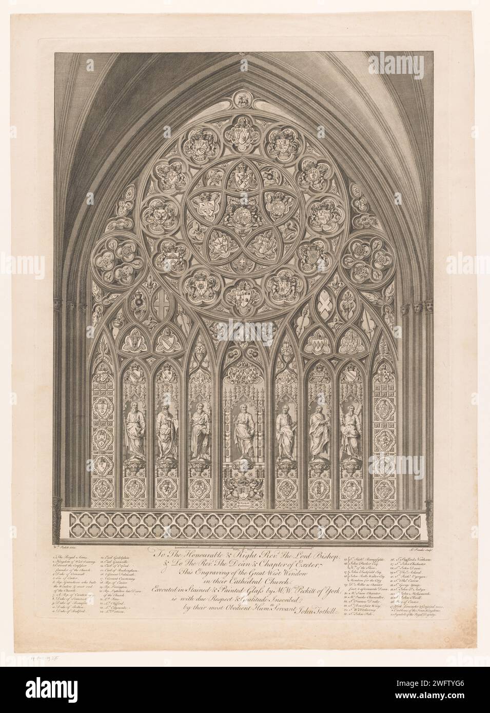 Westelijk Window of the Cathedral of Exeter, Robert Pranker, After ...