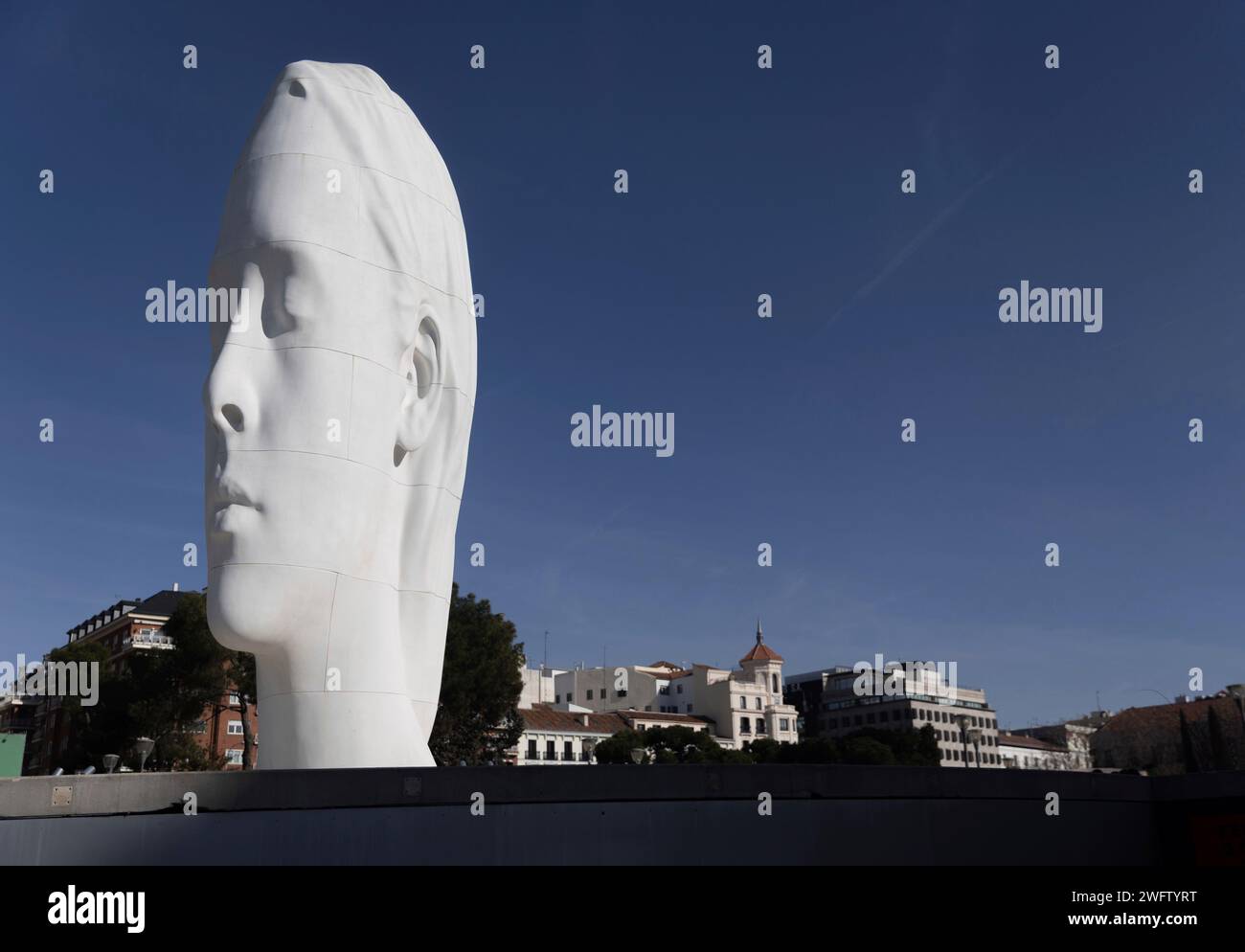 View of the sculpture of 'Julia' in Colón, on February 1, 2024, in ...