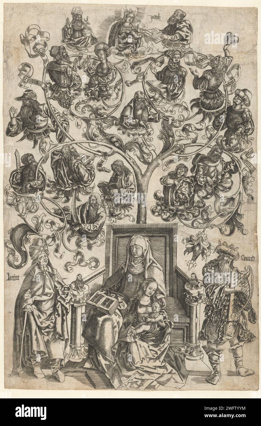 The family tree of Maria, Anonymous, After Master W with the key, 1500 ...