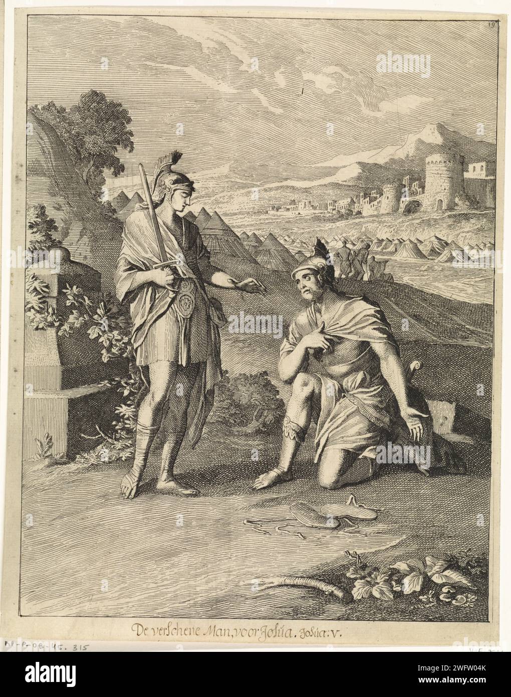 Joshua kneels for the 'prince of the Heir of the Lord', Caspar Luyken ...