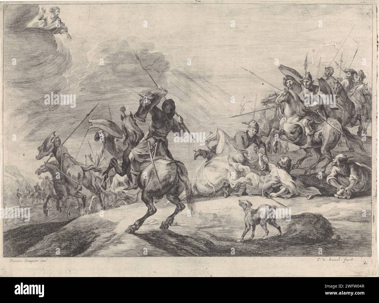 Roman Cavalry, Theodorus van Kessel, After Peeter Snayers, 1656 print ...