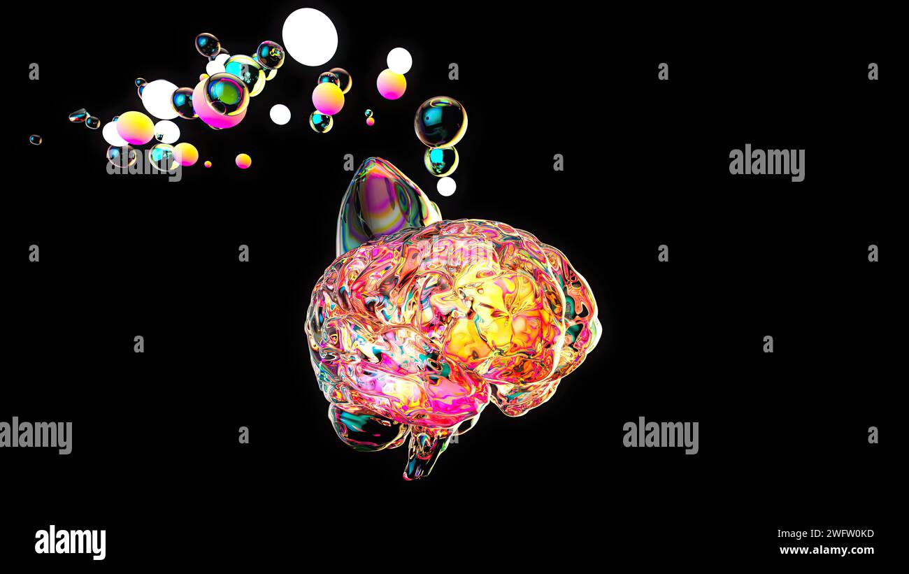 Abstract art of the brain Stock Photo - Alamy
