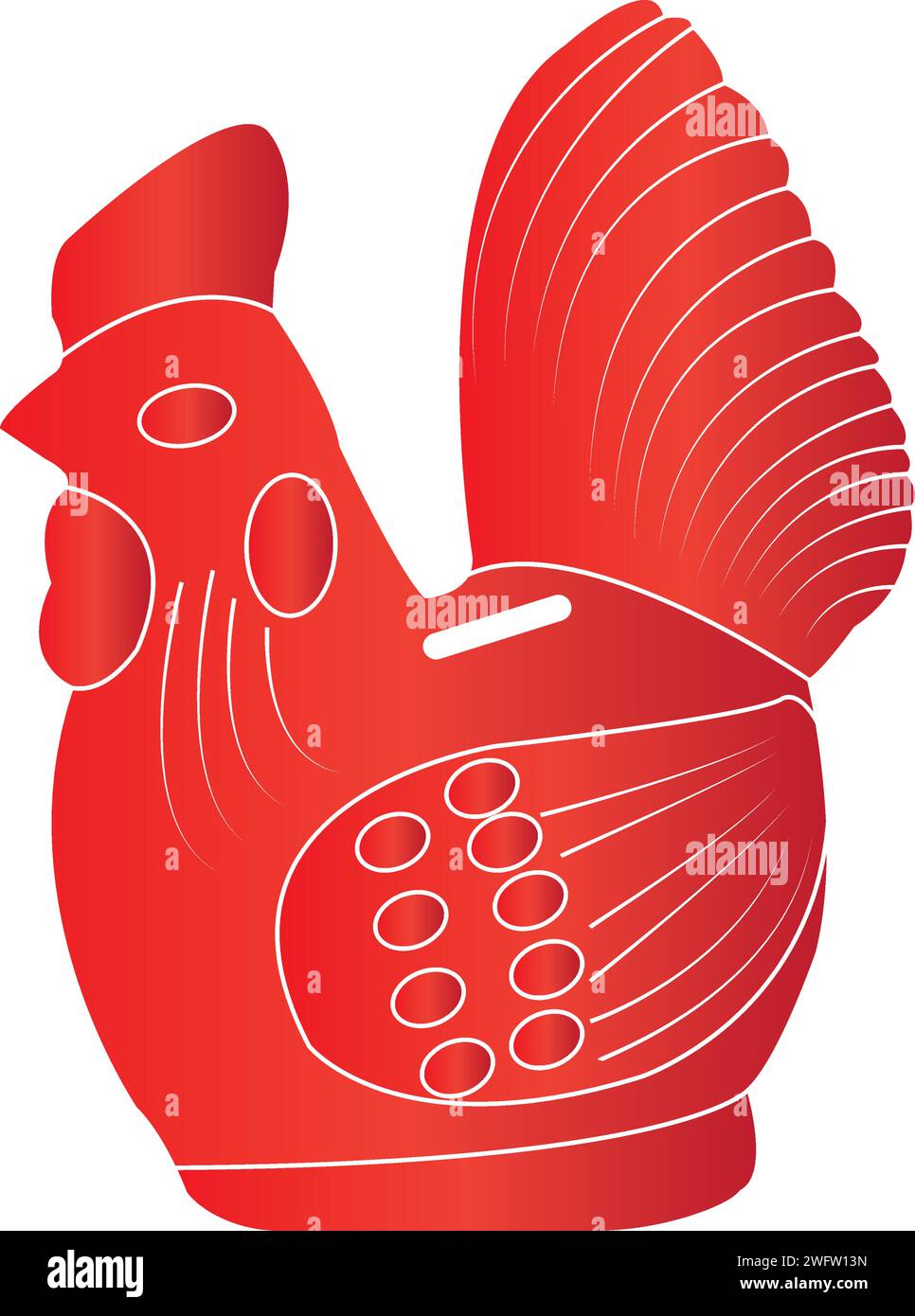 chicken piggy bank icon vector illustration simple design Stock Vector ...