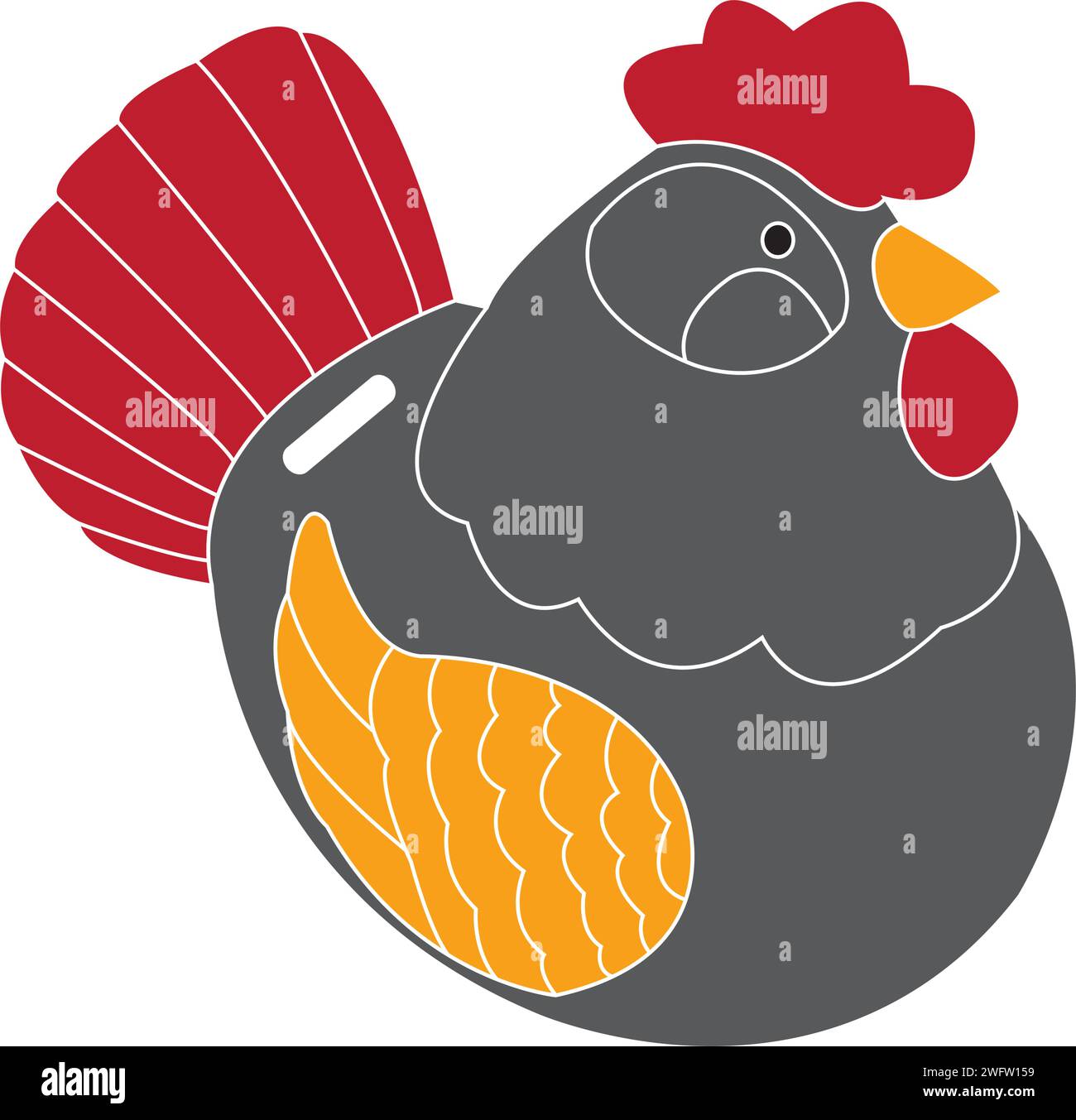 chicken piggy bank icon vector illustration simple design Stock Vector ...