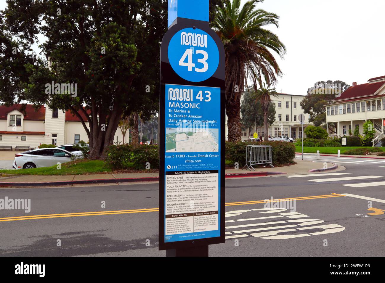 San francisco muni bus stop hi-res stock photography and images - Alamy
