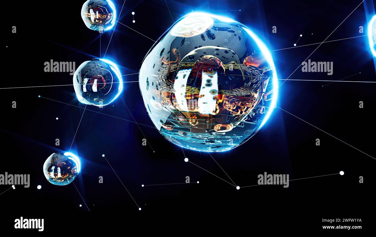 Abstract illustration of the biological cell Stock Photo - Alamy