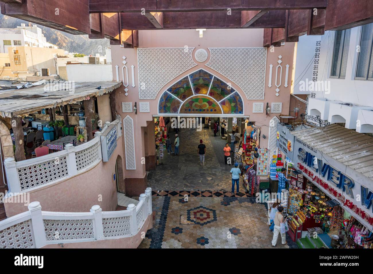 Entrance to Mutrah Souq, largest market in Oman, bazaar, Muscat, Oman Stock Photo - Alamy