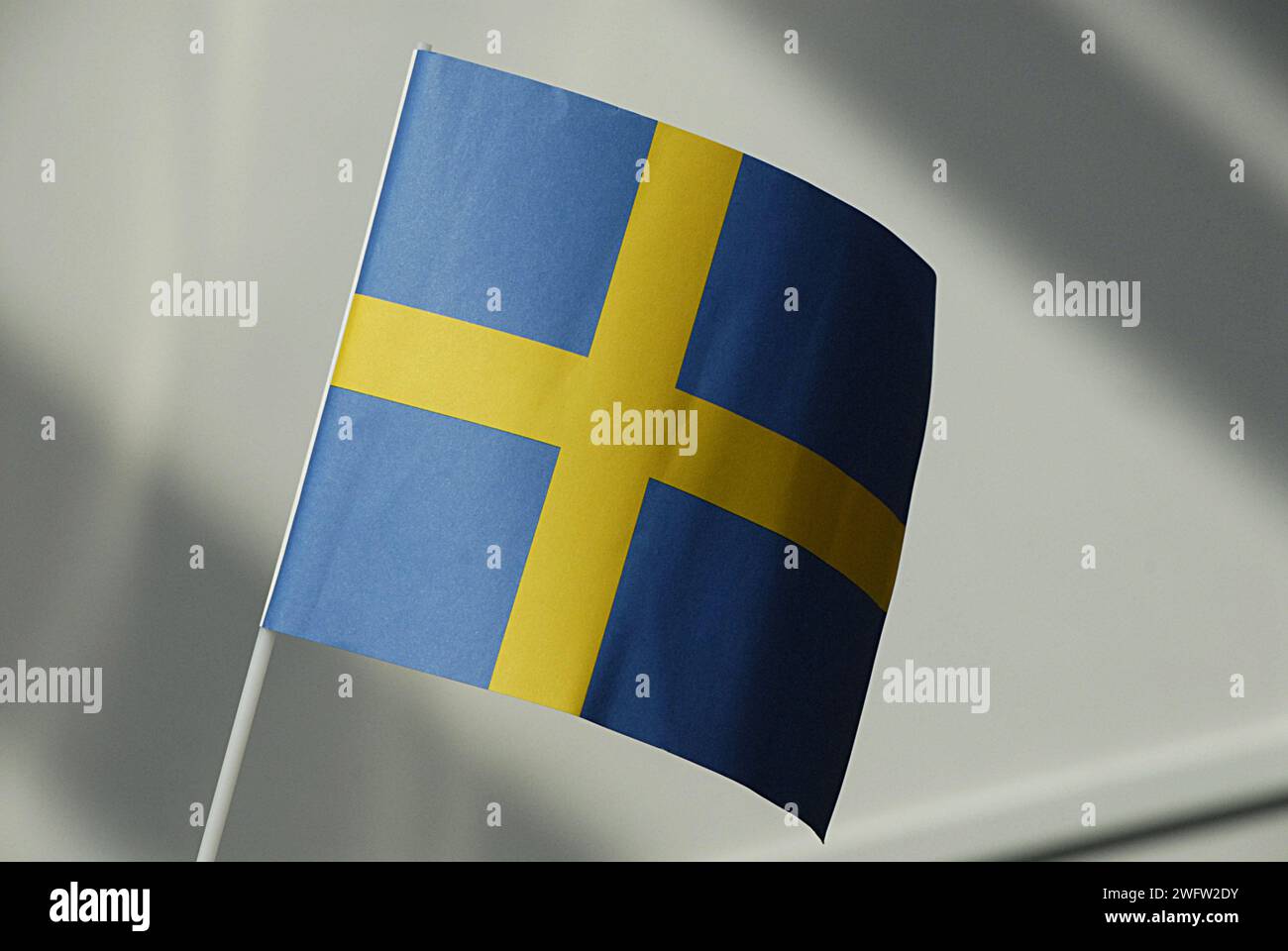 MALMO/MALMÖ/SVERIGE / SWEDEN Swedish flag yellow and blue today on ...