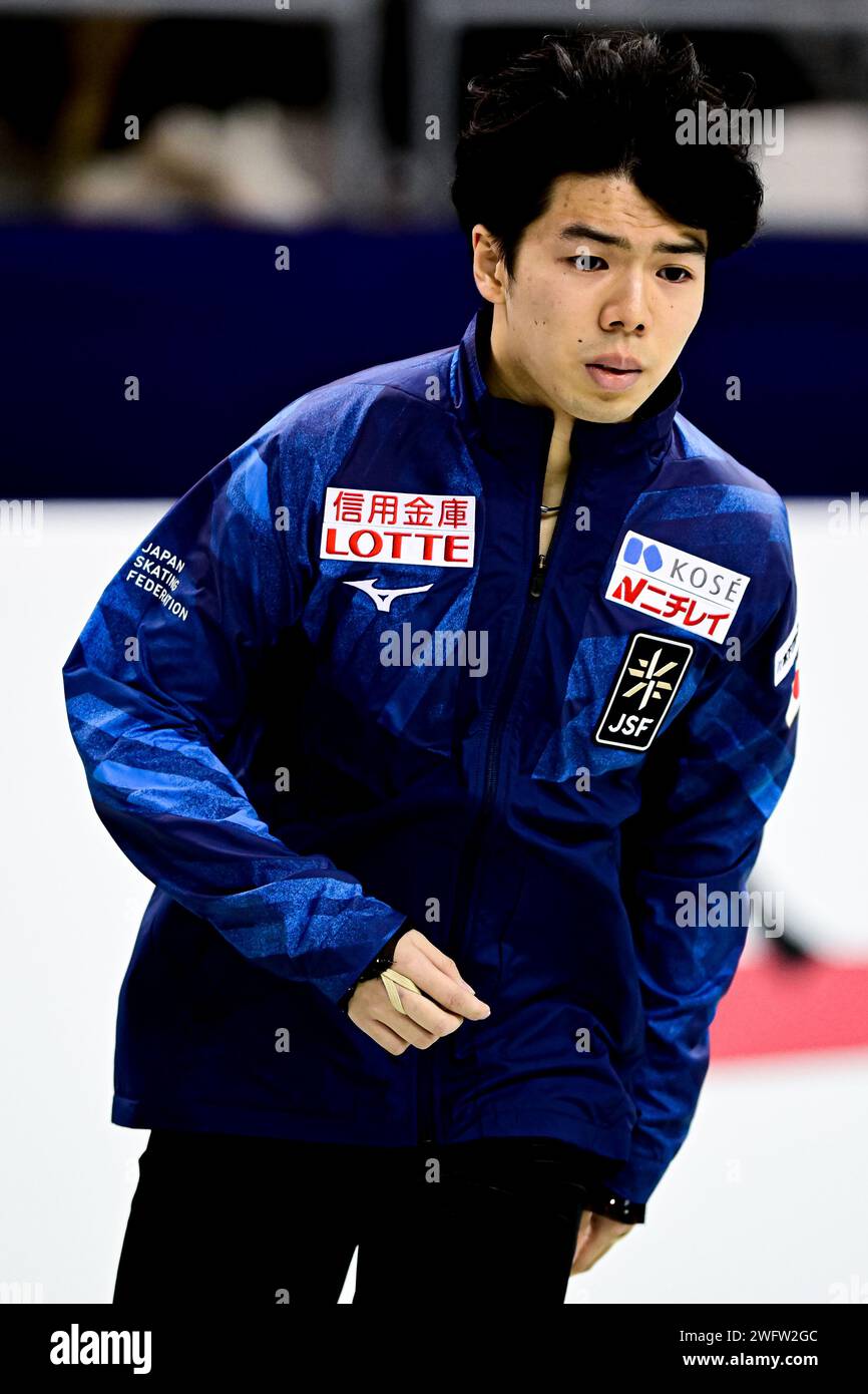 Shun SATO (JPN), during Men Short Program, at the ISU Four Continents ...