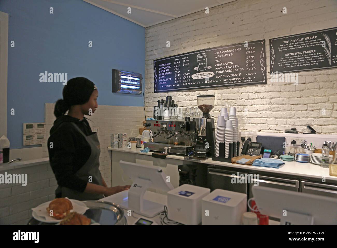 Coffee shop interior barista hi-res stock photography and images - Alamy