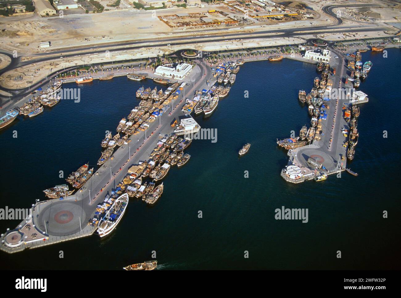 Dubai UAE Aerial View Of Port Stock Photo - Alamy