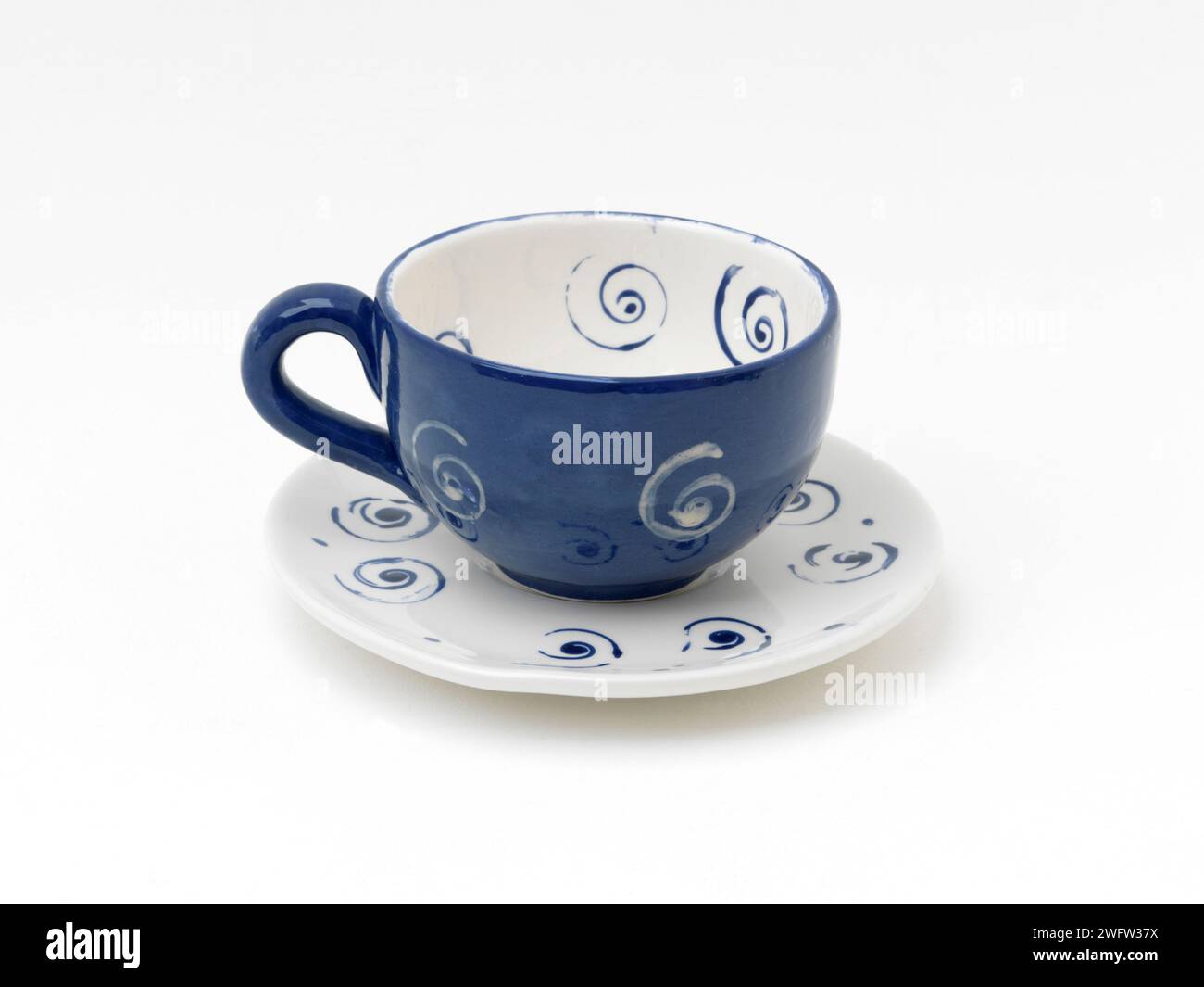 A Clay Cup Decorated By Teenager Stock Photo - Alamy