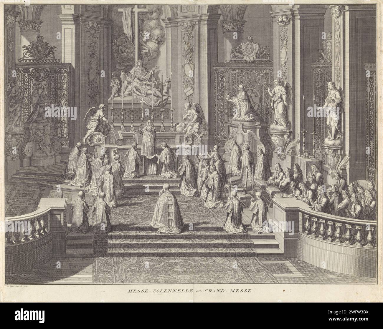 Hoogmis, Bernard Picart (workshop of), 1725 print The Roman Catholic ...