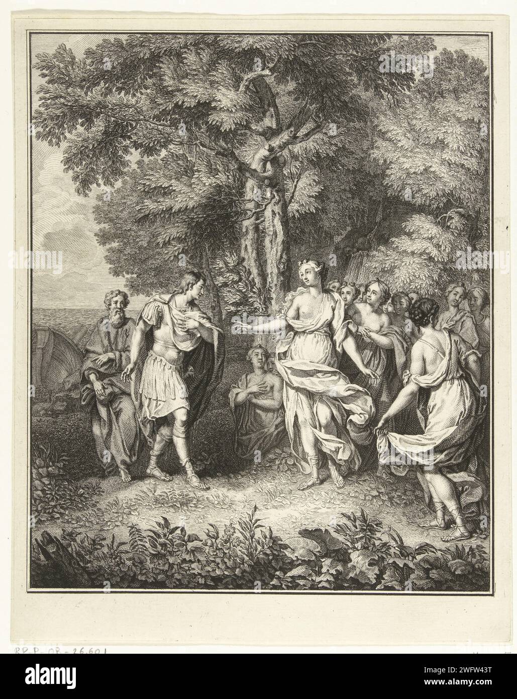 Calyyto Untvangg Telemachus, Balthaasar Bernards, After Louisi Fabrius ...