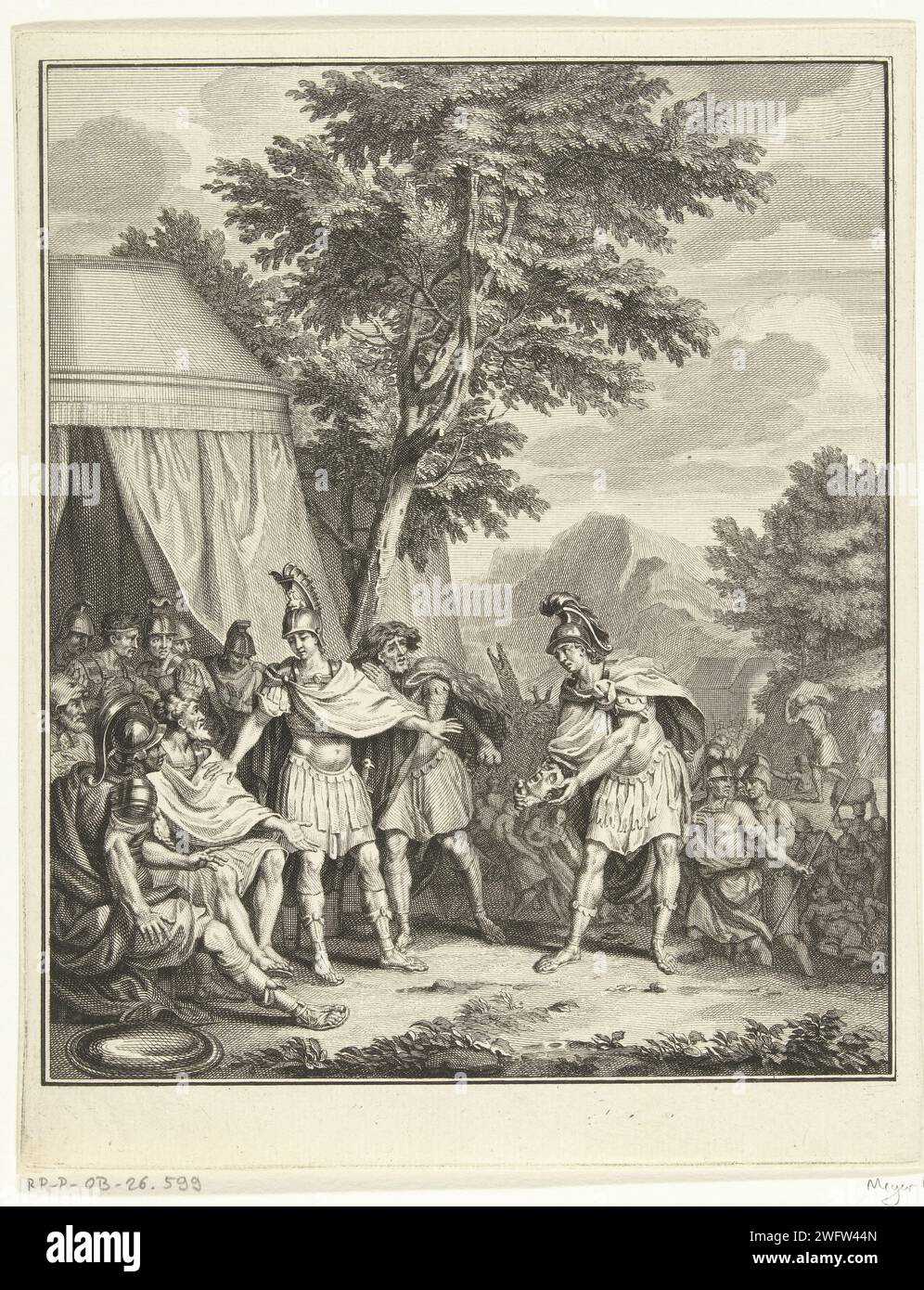 Telemachus shows the head of iPhikles to Adrastus, Balthasar Bernards ...
