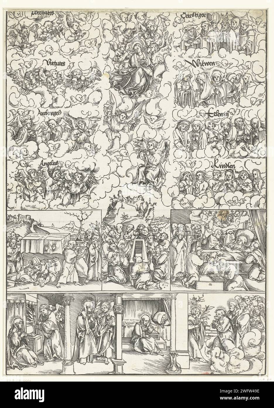 Death and Ascension of Maria, Lucas Cranach (I), 1510 - 1515 print ...