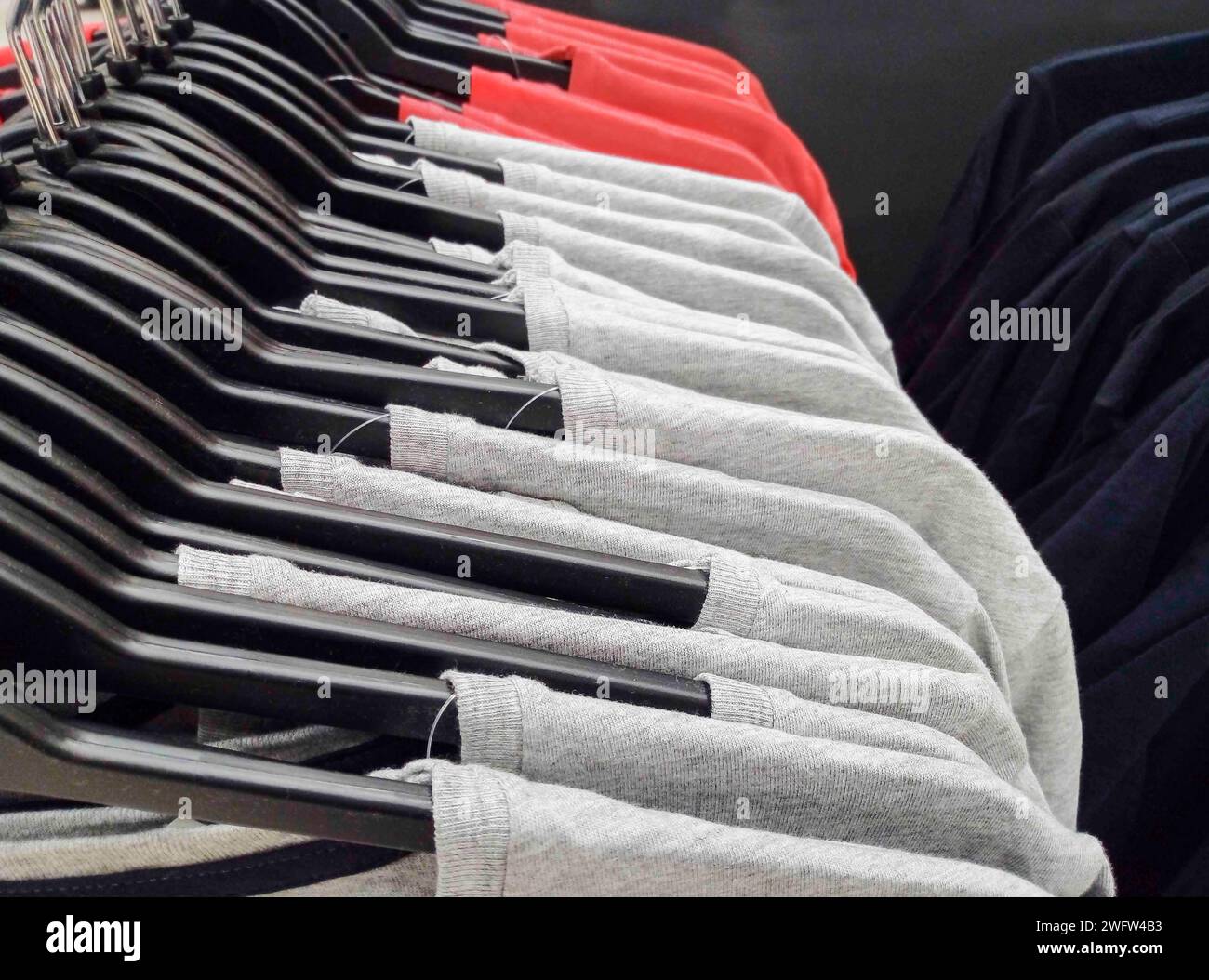 Hangers shop in market in thrift store hi-res stock photography and ...