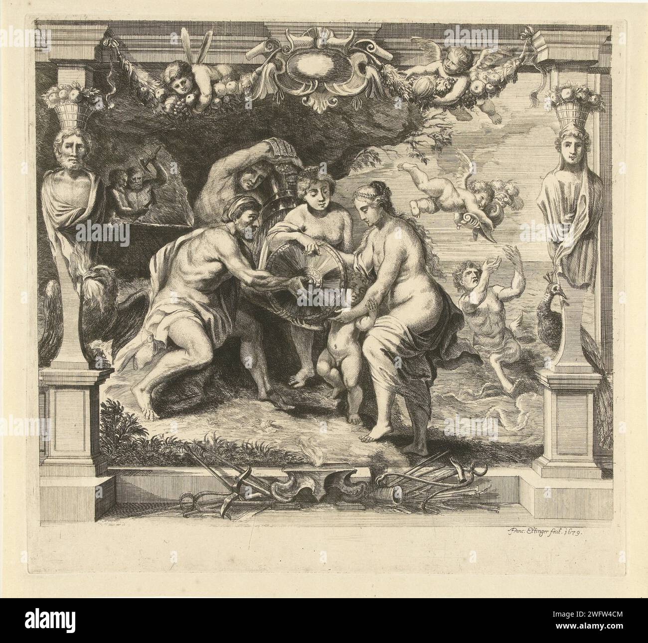 Thetis receives weapons for Achilles, Franz Ertinger, after Peter Paul ...