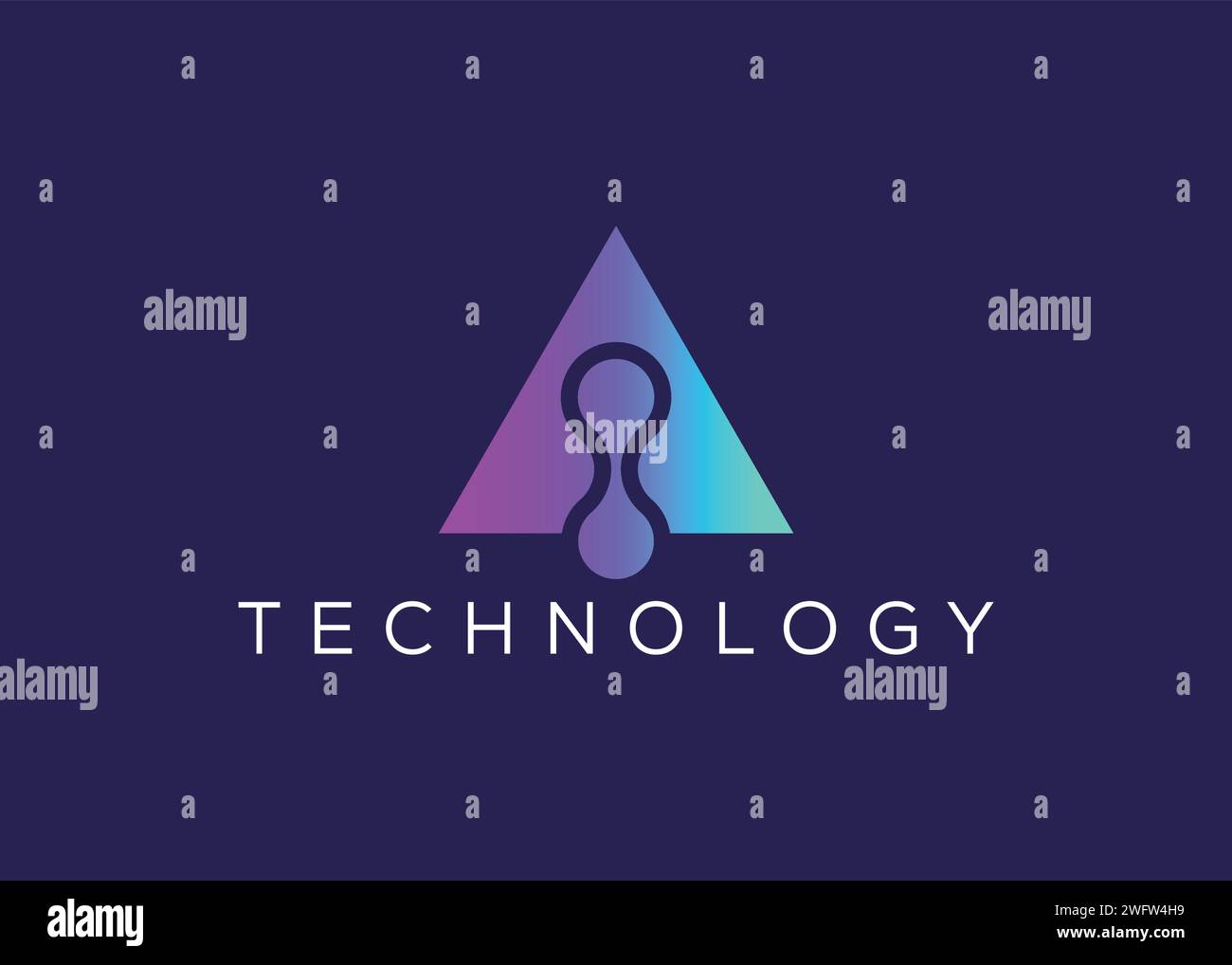 Letter A technology logo design vector template Stock Vector Image ...