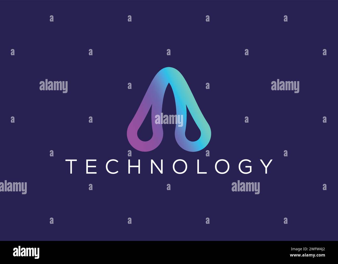 Letter a for digital vector logo hi-res stock photography and images ...