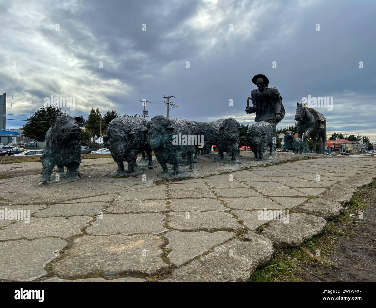 The Monument to the Sheepdog is a multiple sculpture, made up of twelve ...
