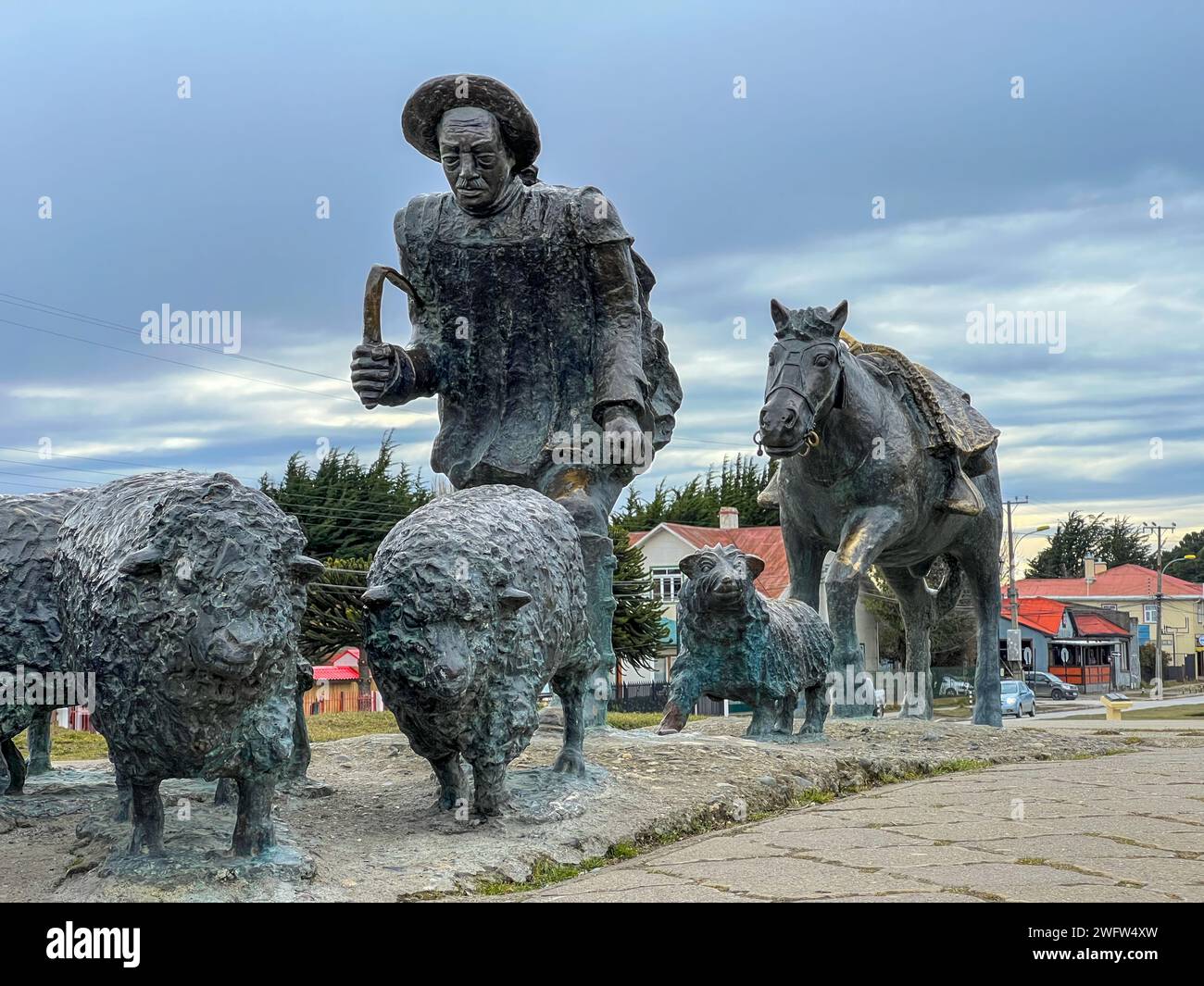 The Monument to the Sheepdog is a multiple sculpture, made up of twelve ...