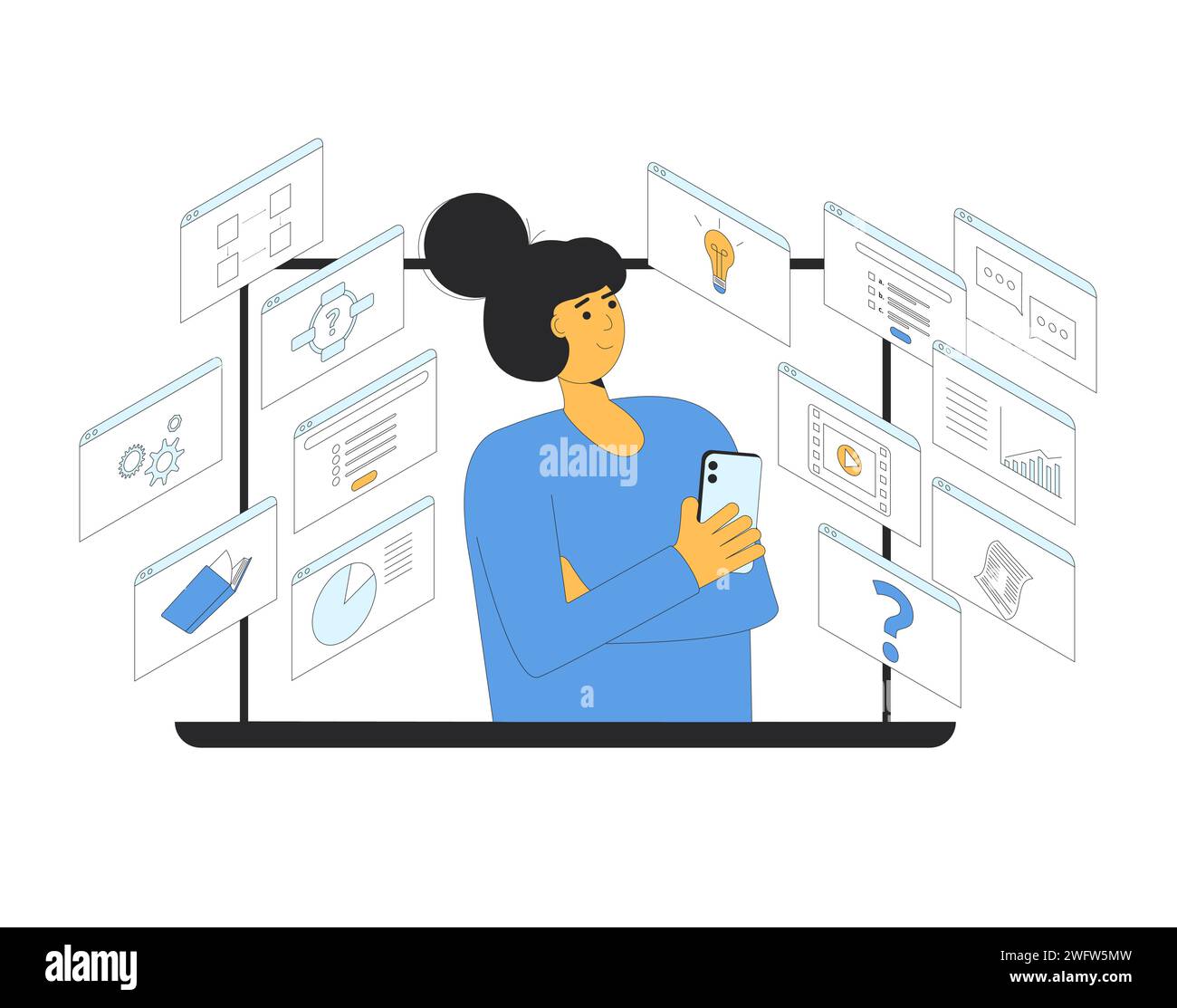 Instructional designer creating learning product. LXD developing online ...