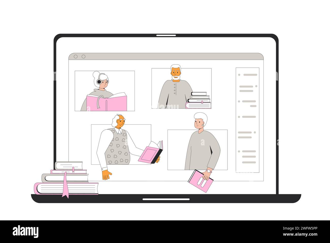 Old book and laptop Stock Vector Images - Alamy