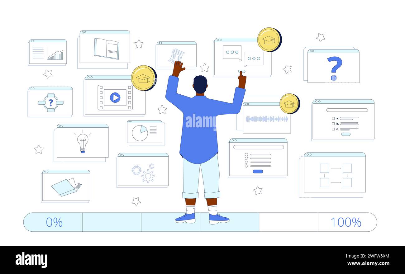 Augmented reality technology in education. Gamification. Collect coins ...