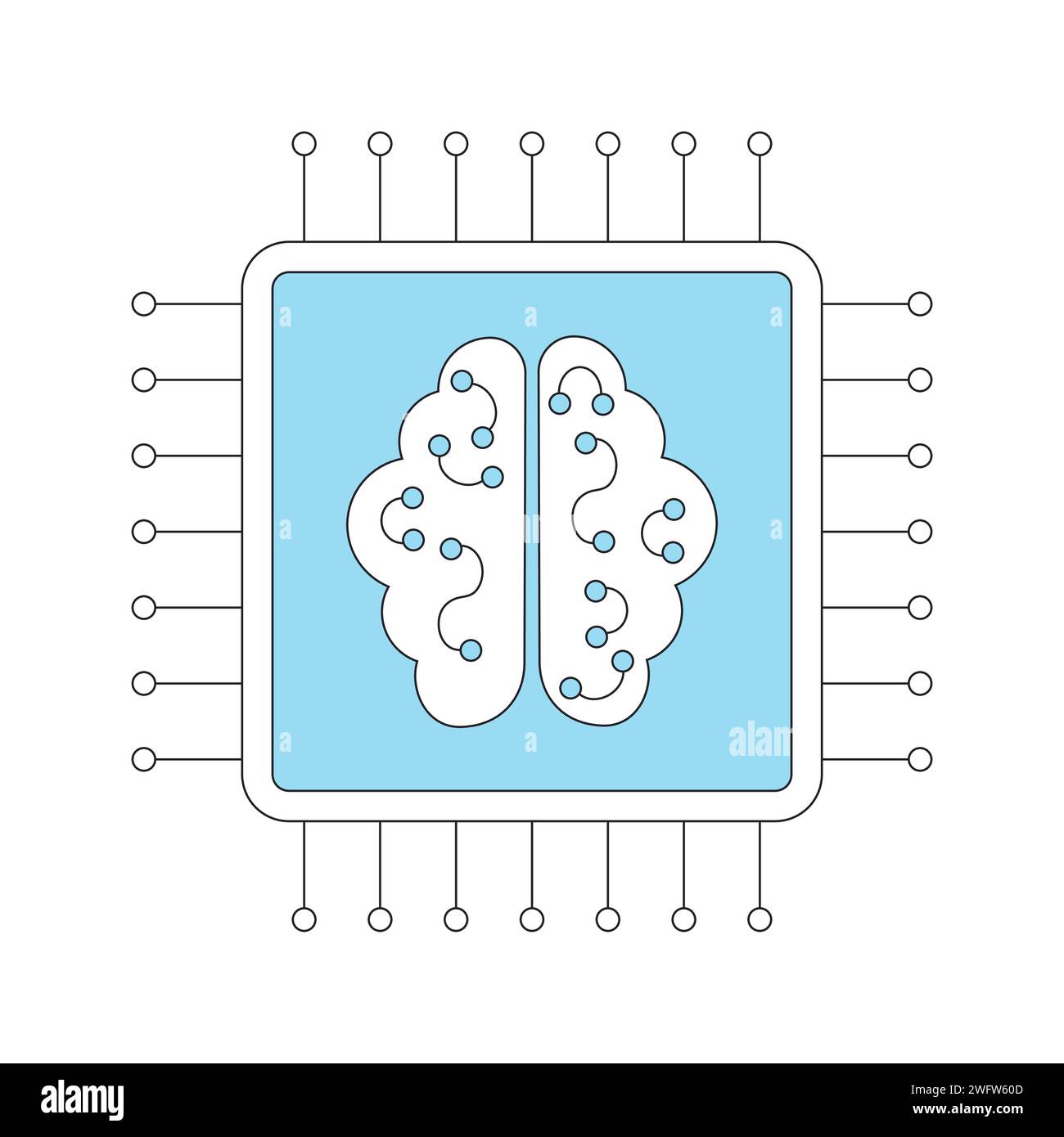 Artificial intelligence symbol. AI sign. Vector illustration Stock ...