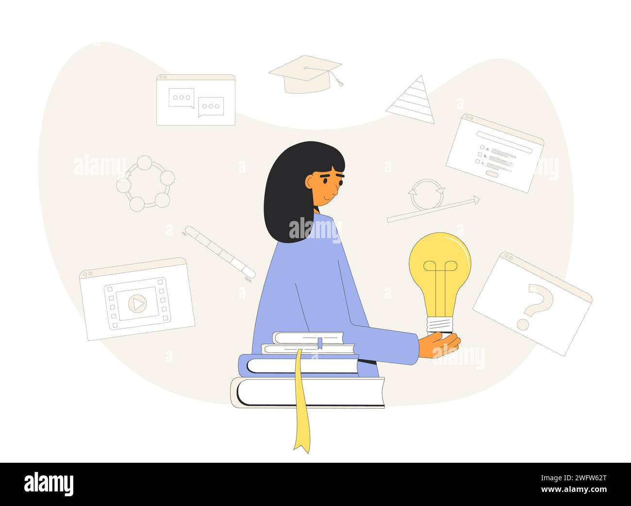 Learning experience designer creating curriculum or learning materials ...