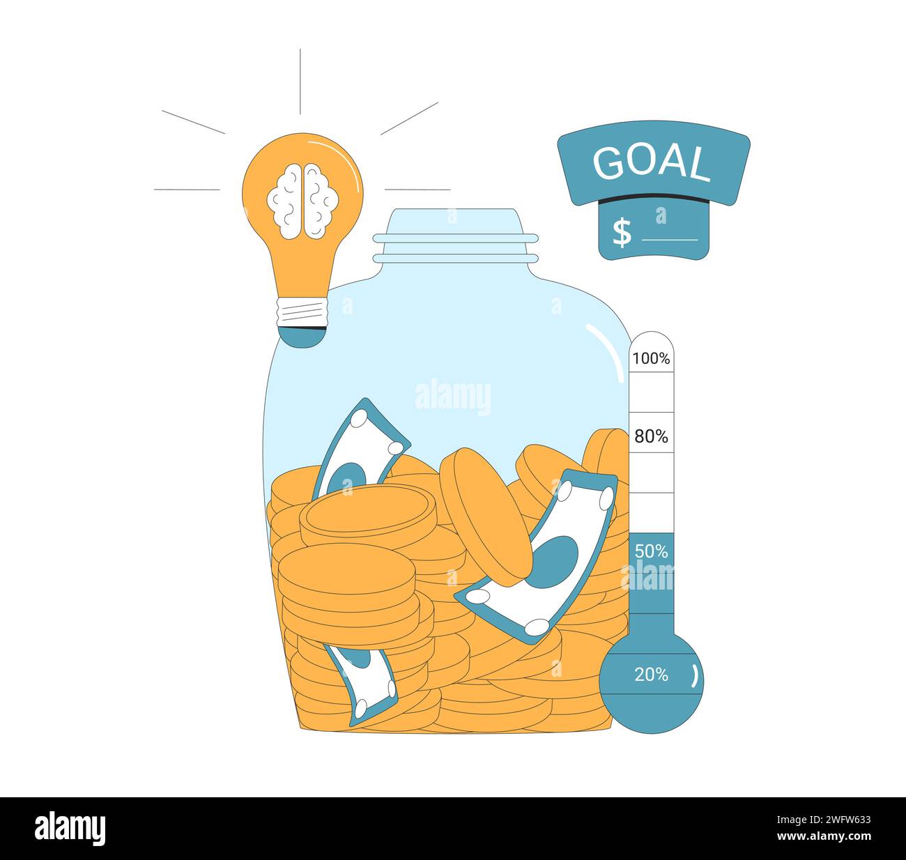 Venture capital investments round. Fundraising concept. Startup goal ...