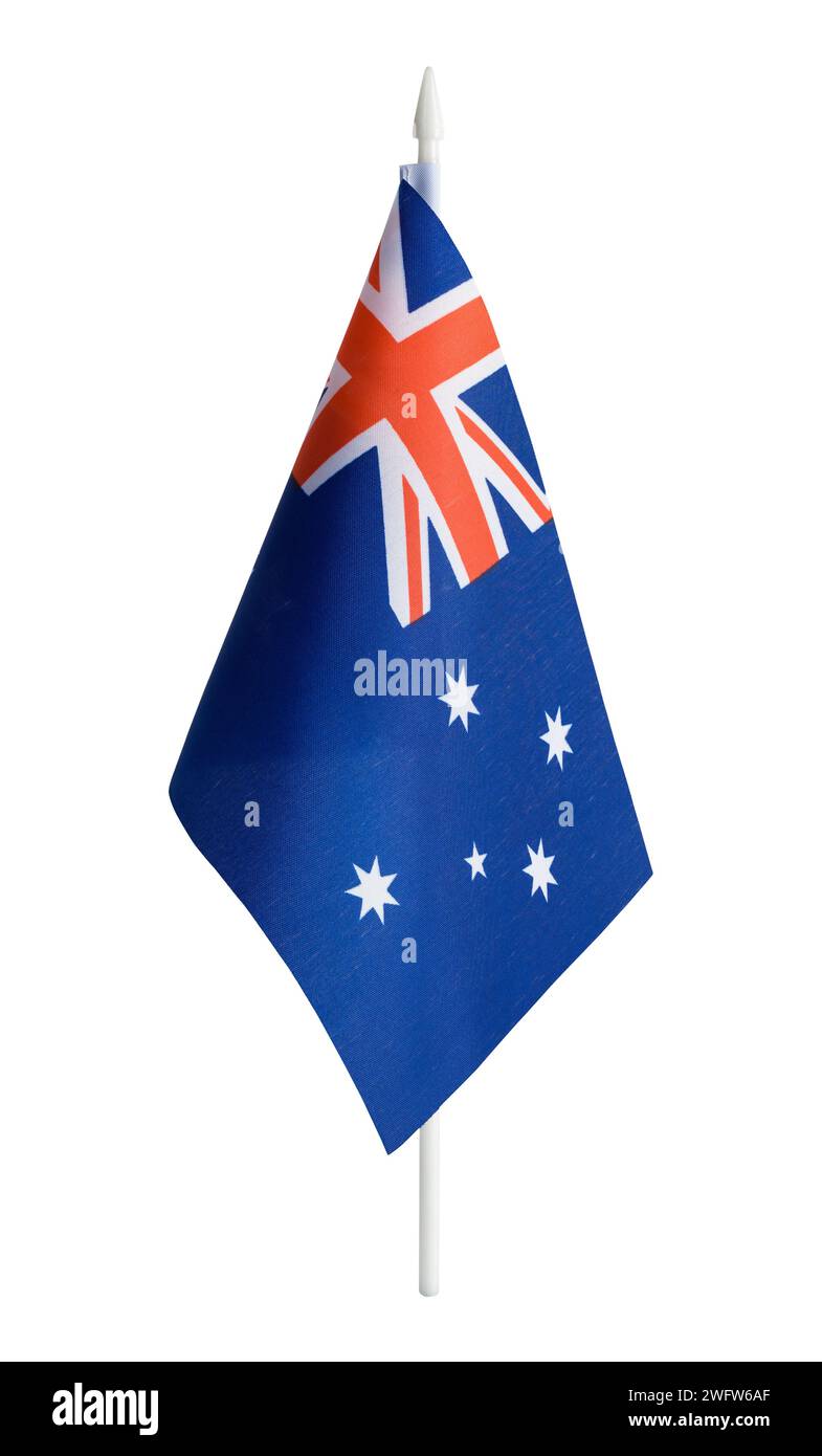 Australia Desk Flag Cut Out on White Stock Photo - Alamy