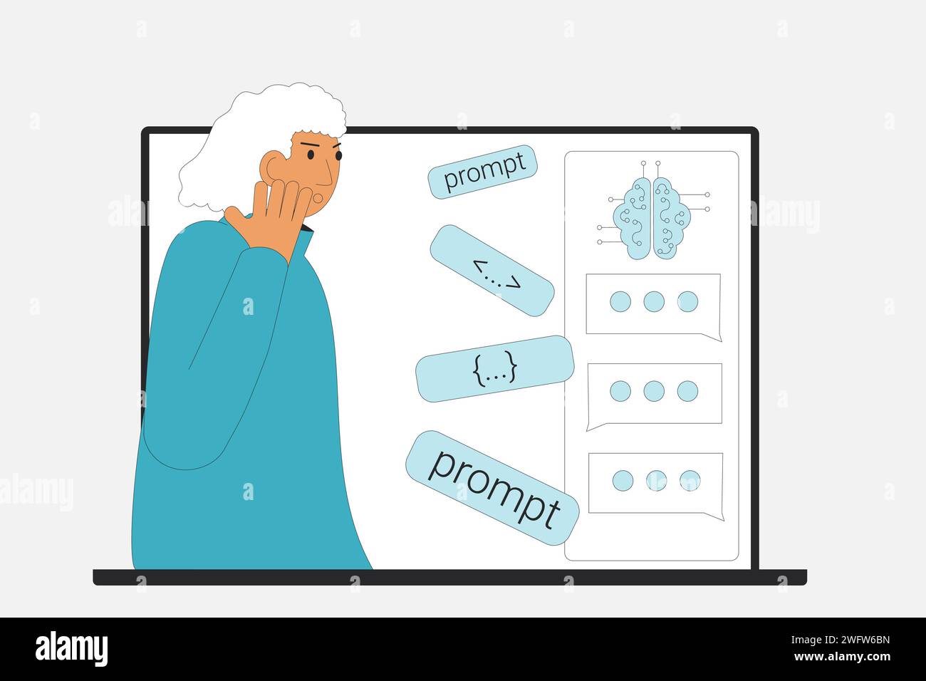 Artificial intelligence confusing. Prompt engineering problem. AI models issues to generate ...