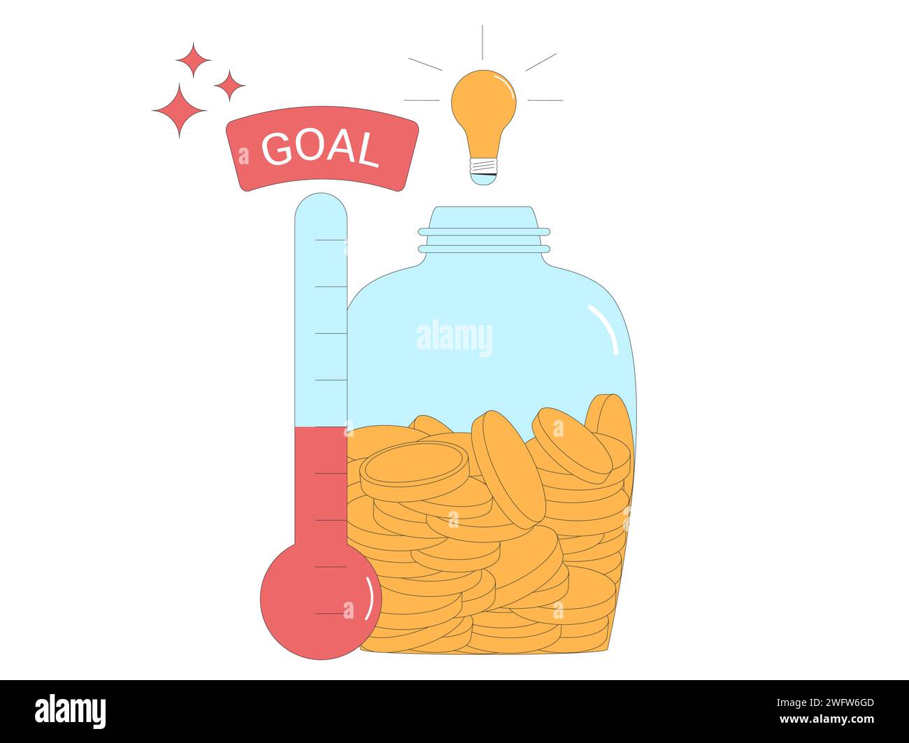 Charity fund thermometer Stock Vector Images - Alamy