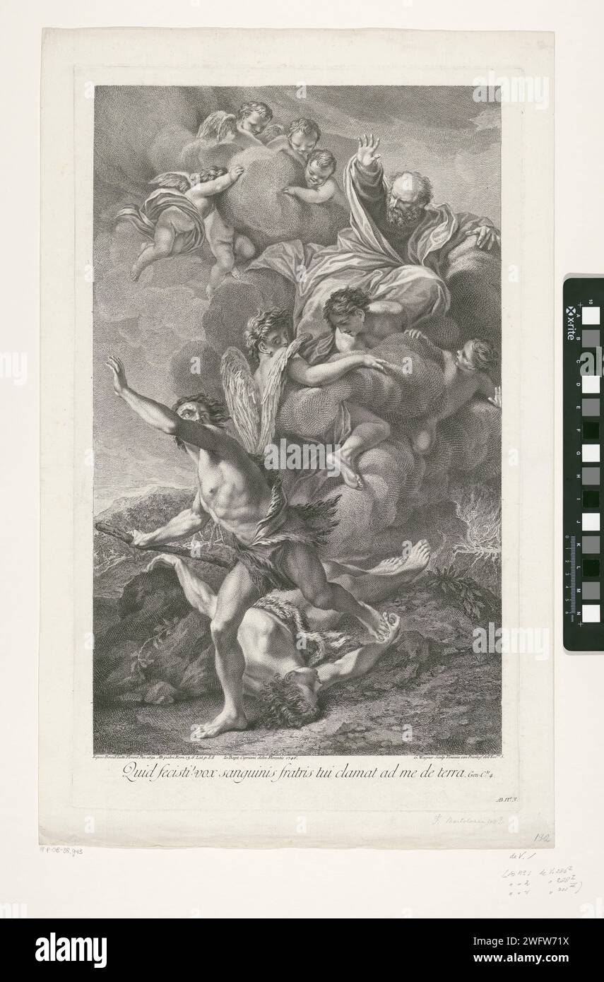 Kaïn en Abel, Joseph Wagner, After Benedetto Luti, after Giovanni ...