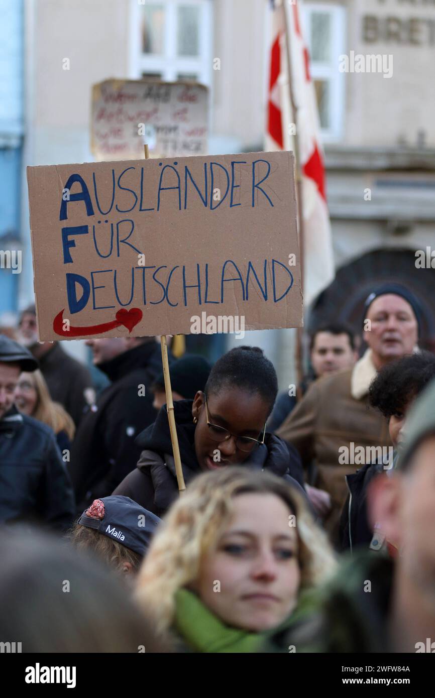 Demo gegen Hass und Hetze - Kundgebung gegen die AfD und Rechtsextremismus - GER, Germany ...