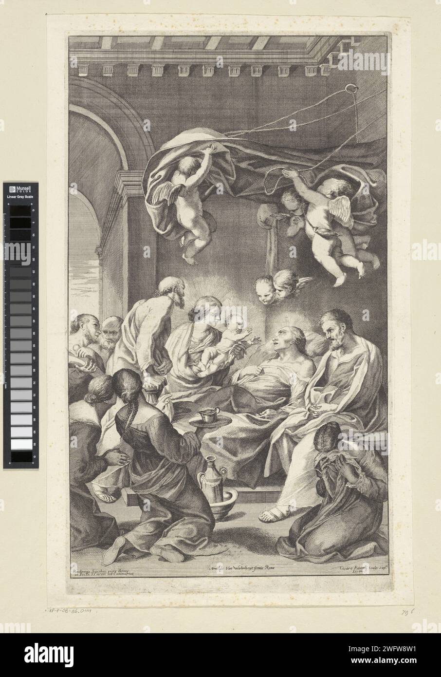 Dood Van H. Anna, Cesare Fantetti, After Andrea Sacchi, c. 1675 print ...