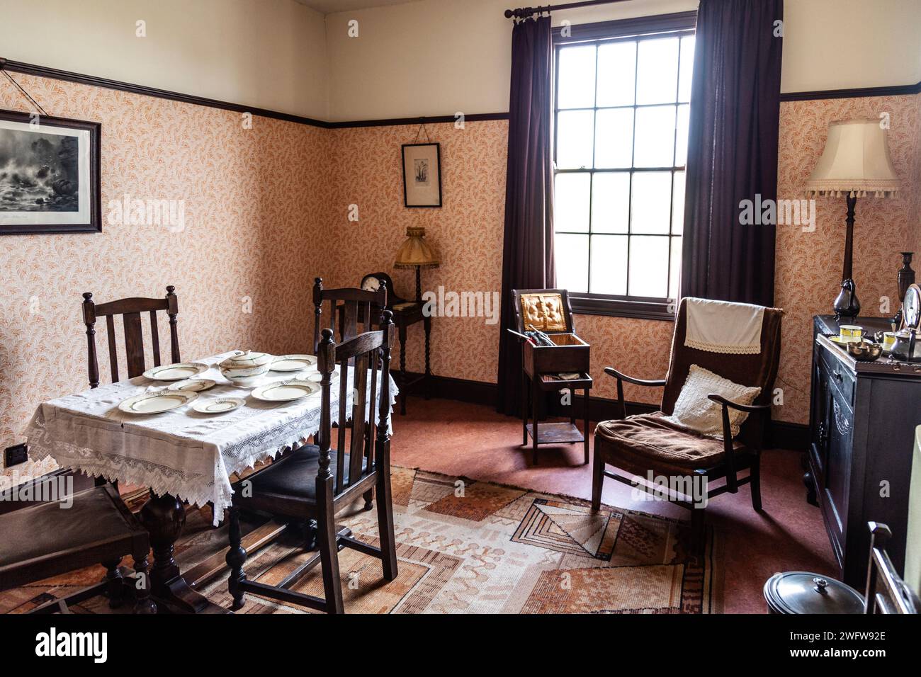 1930s living and dining room at Black Country Living Museum, Dudley ...