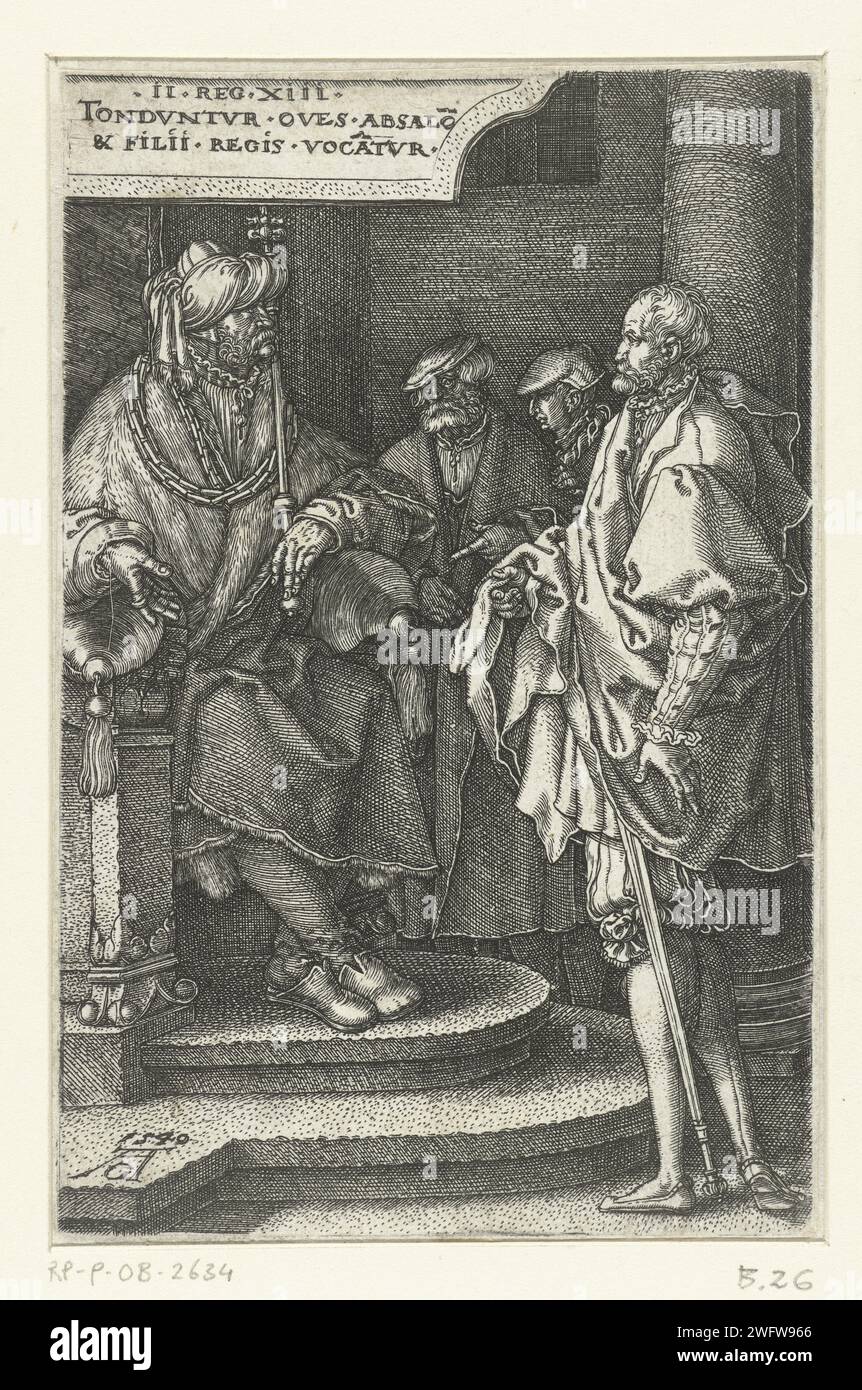 Absalom invites David and his brothers for a feast, Heinrich Aldgrever ...