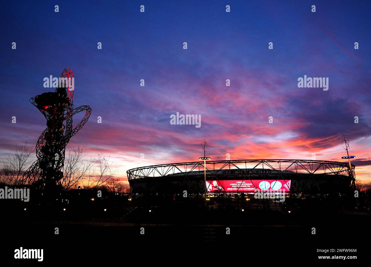 General view from outside the ground ahead of the Premier League match ...