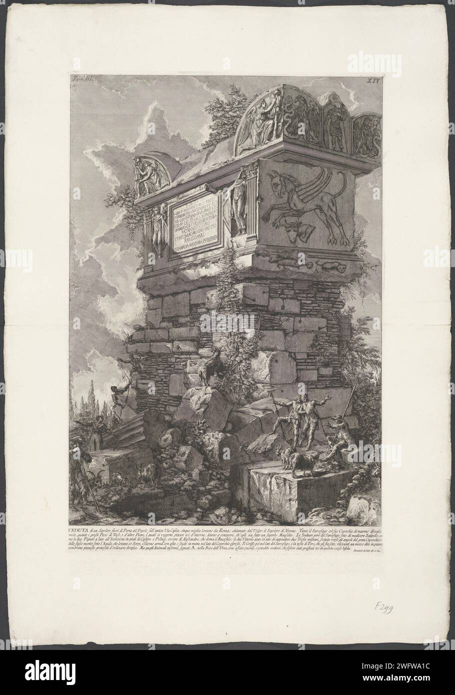 Graftombe Aan de via Cassia, Giovanni Battista Piranesi, c. 1756 - c ...