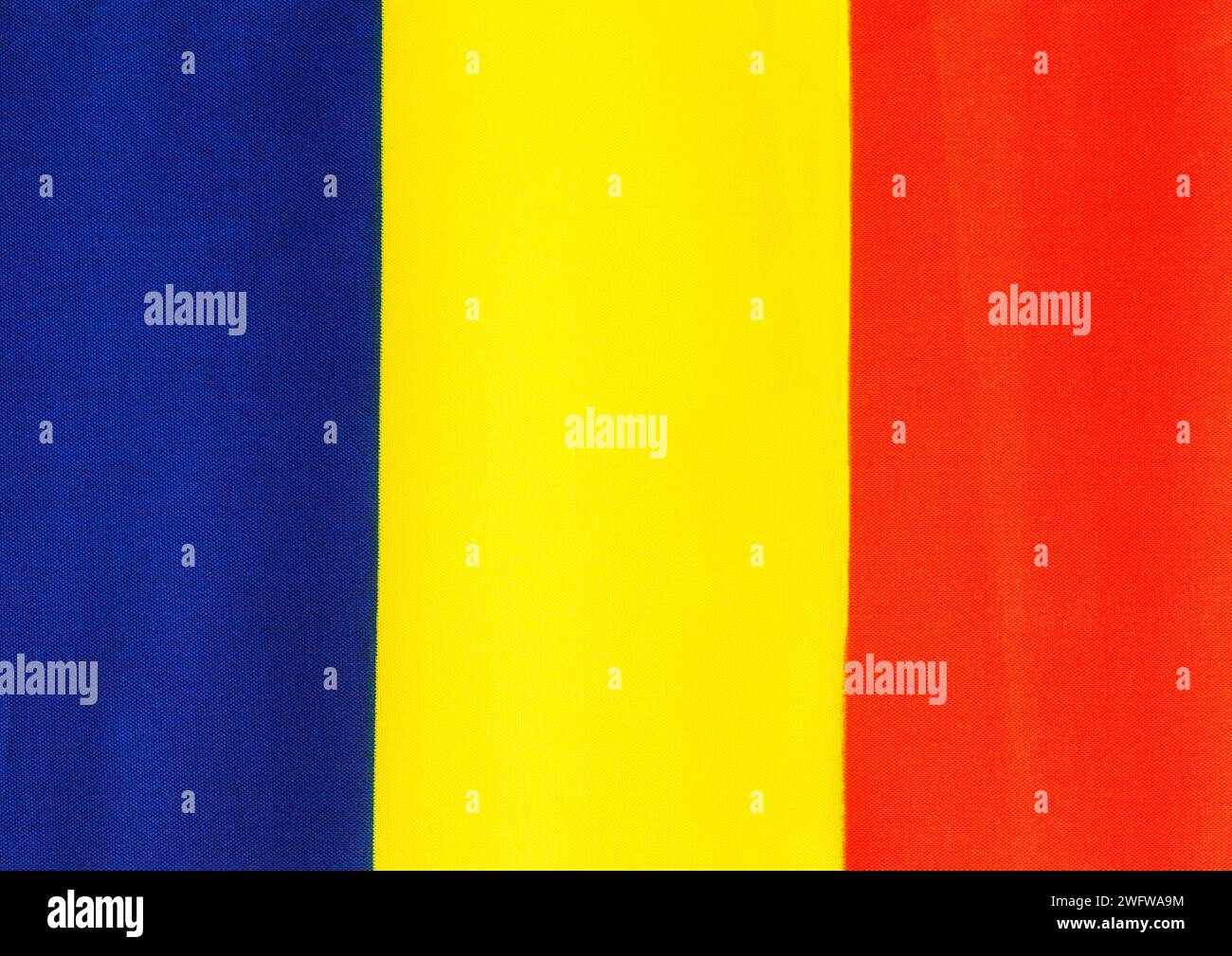 Flat Chad Republic Fabric Flag Background Close Up Stock Photo - Alamy