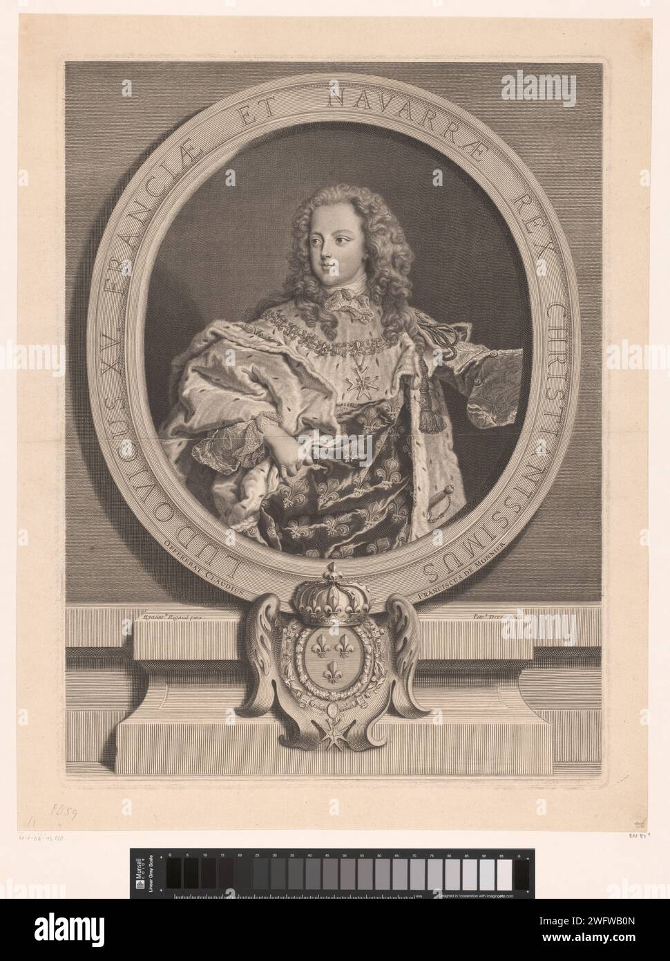 Portrait of Louis XV, Pierre Drevet, After Hyacinthe Rigaud, 1720 ...
