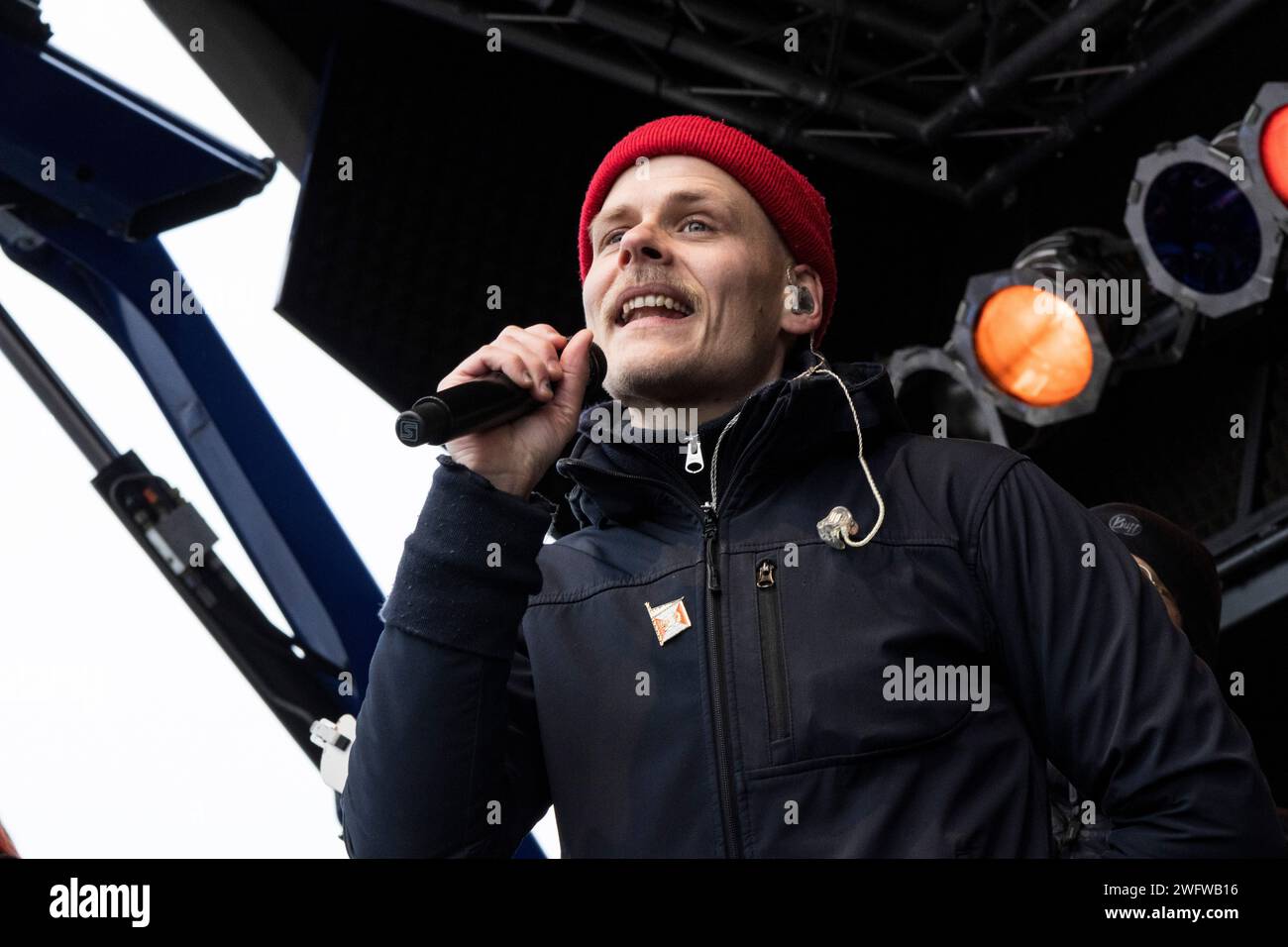 Cologne, Germany, Oliver Niesen of Cat Ballou performs at an anti-nazi ...
