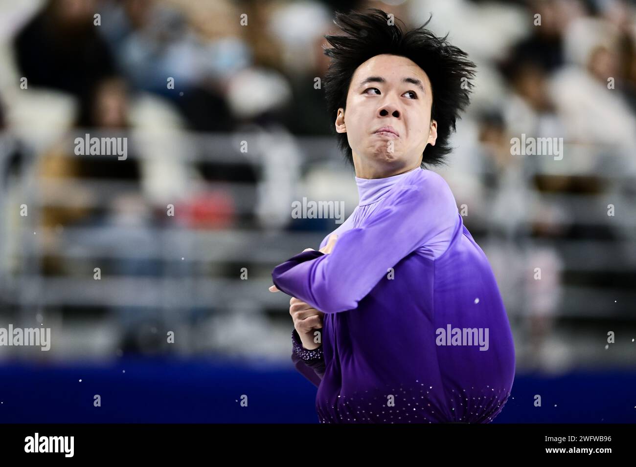 Wesley CHIU (CAN), during Men Short Program, at the ISU Four Continents ...
