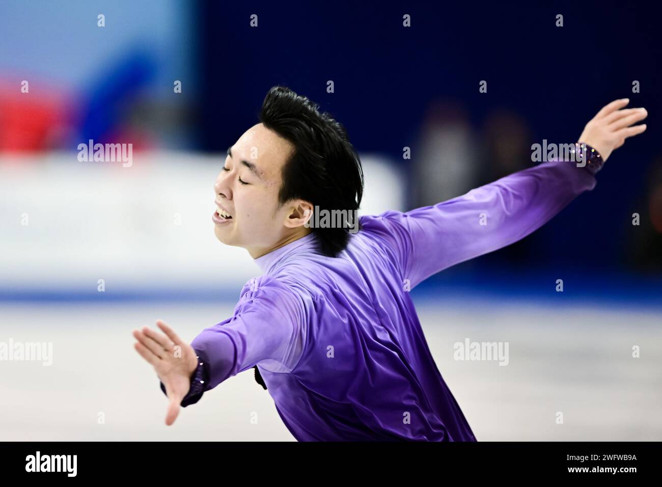 Wesley CHIU (CAN), during Men Short Program, at the ISU Four Continents ...