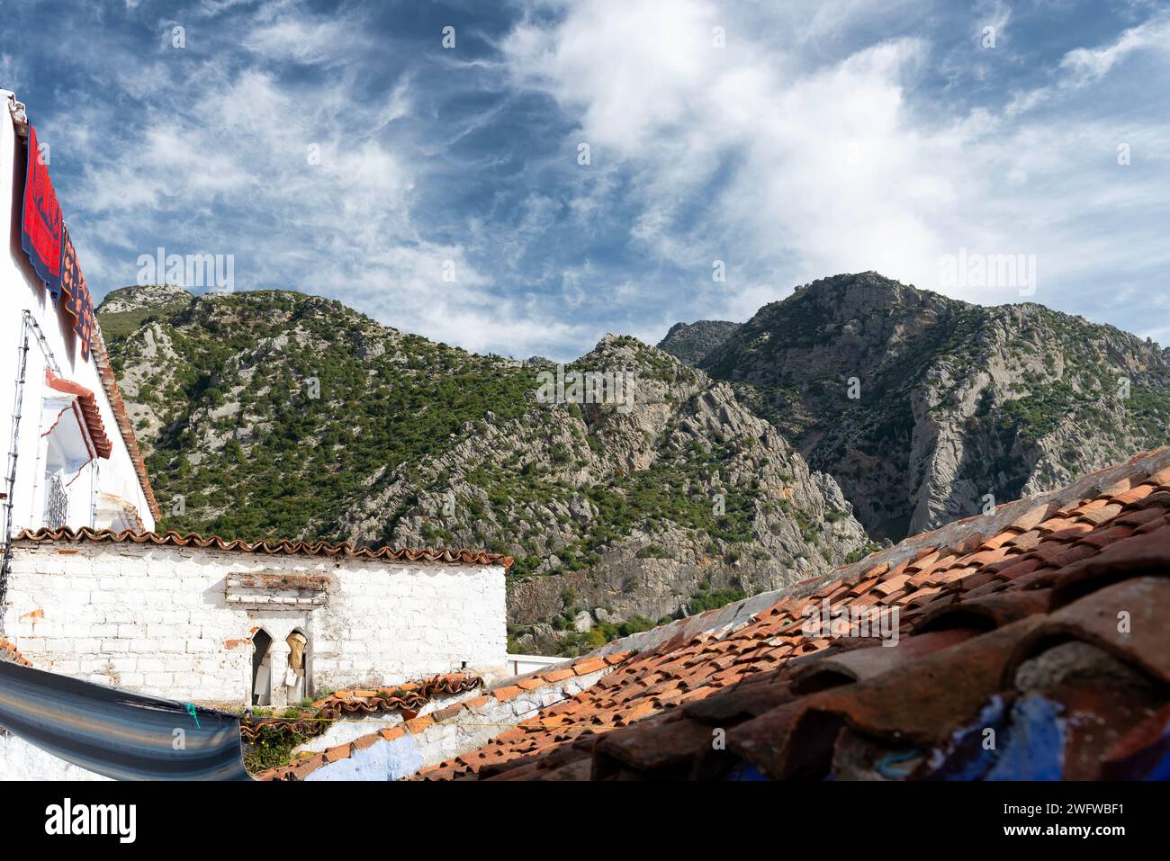 The Rif Mountains seen from Chefchaouen old town Stock Photo - Alamy